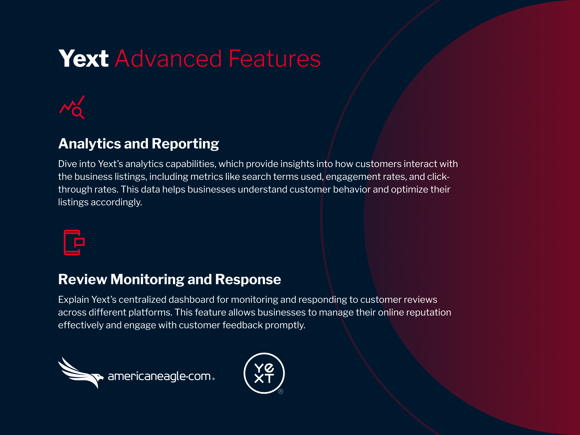 Yext Listing Distribution Features and Benefits - LADG Yext Listing Distribution Features and Benefits - LADG